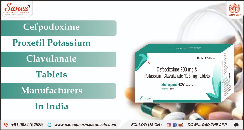 Cefpodoxime Proxetil Potassium Clavulanate tablets manufacturers in India